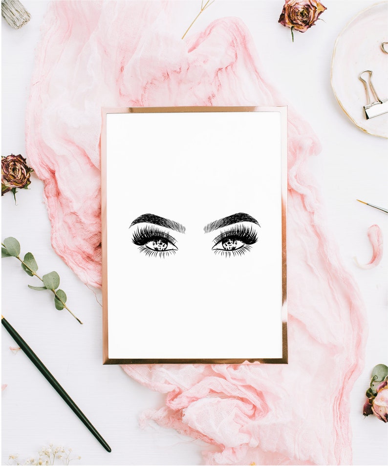 Lash Brow Art Beauty Salon A4 A3 Poster Print unframed | Etsy UK