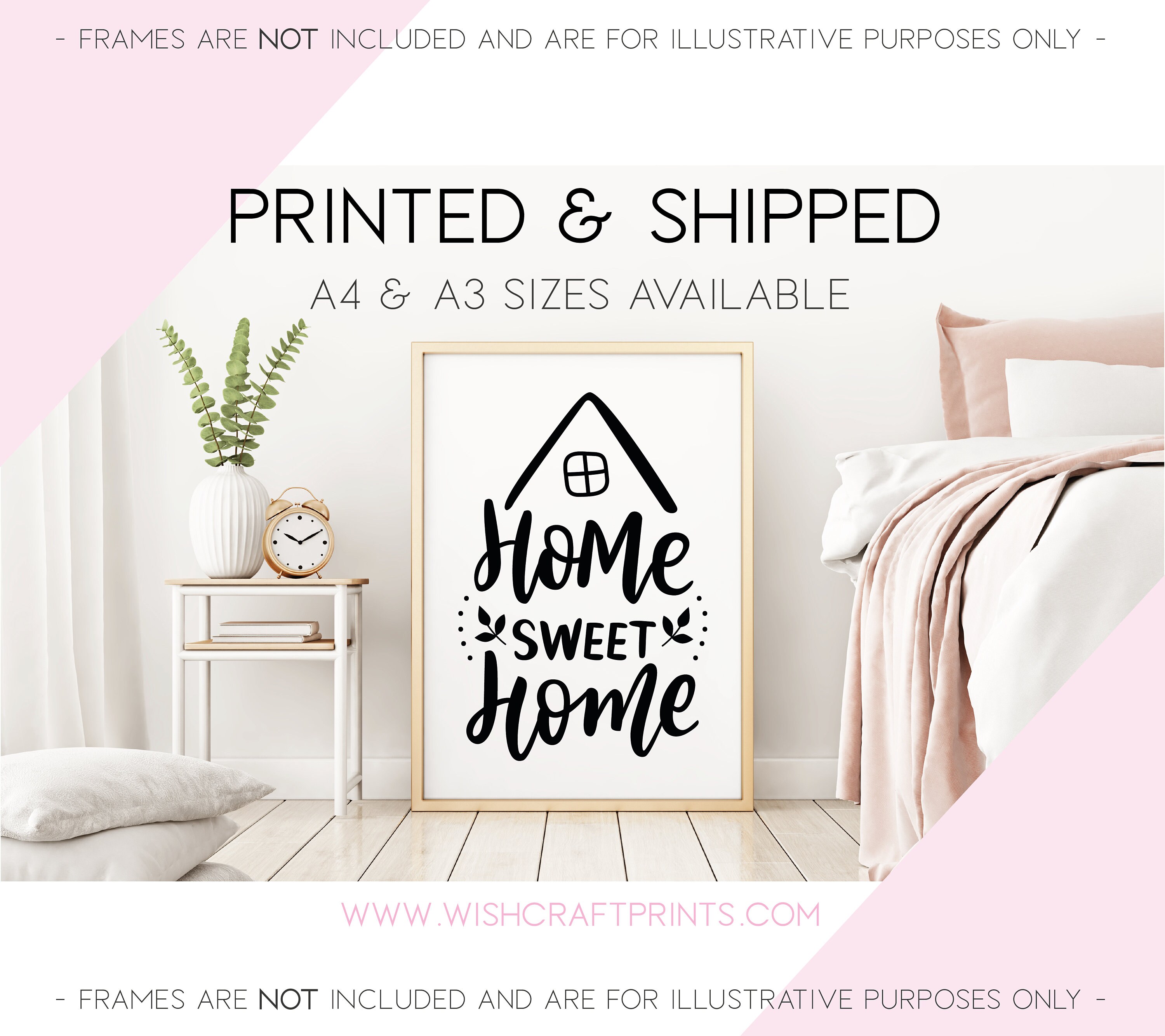 Home Sweet Home A4 A3 Poster Print Wall Art unframed - Etsy
