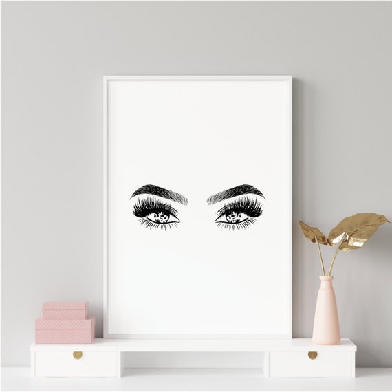 Lash Brow Art Beauty Salon A4 A3 Poster Print unframed | Etsy UK