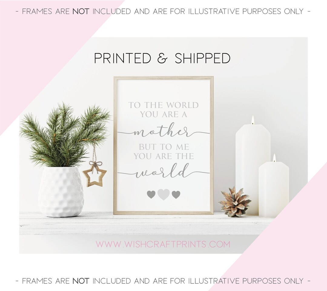 Mum Quote Wall Art Print Unframed Christmas Gift for Mum Mother Gift ...