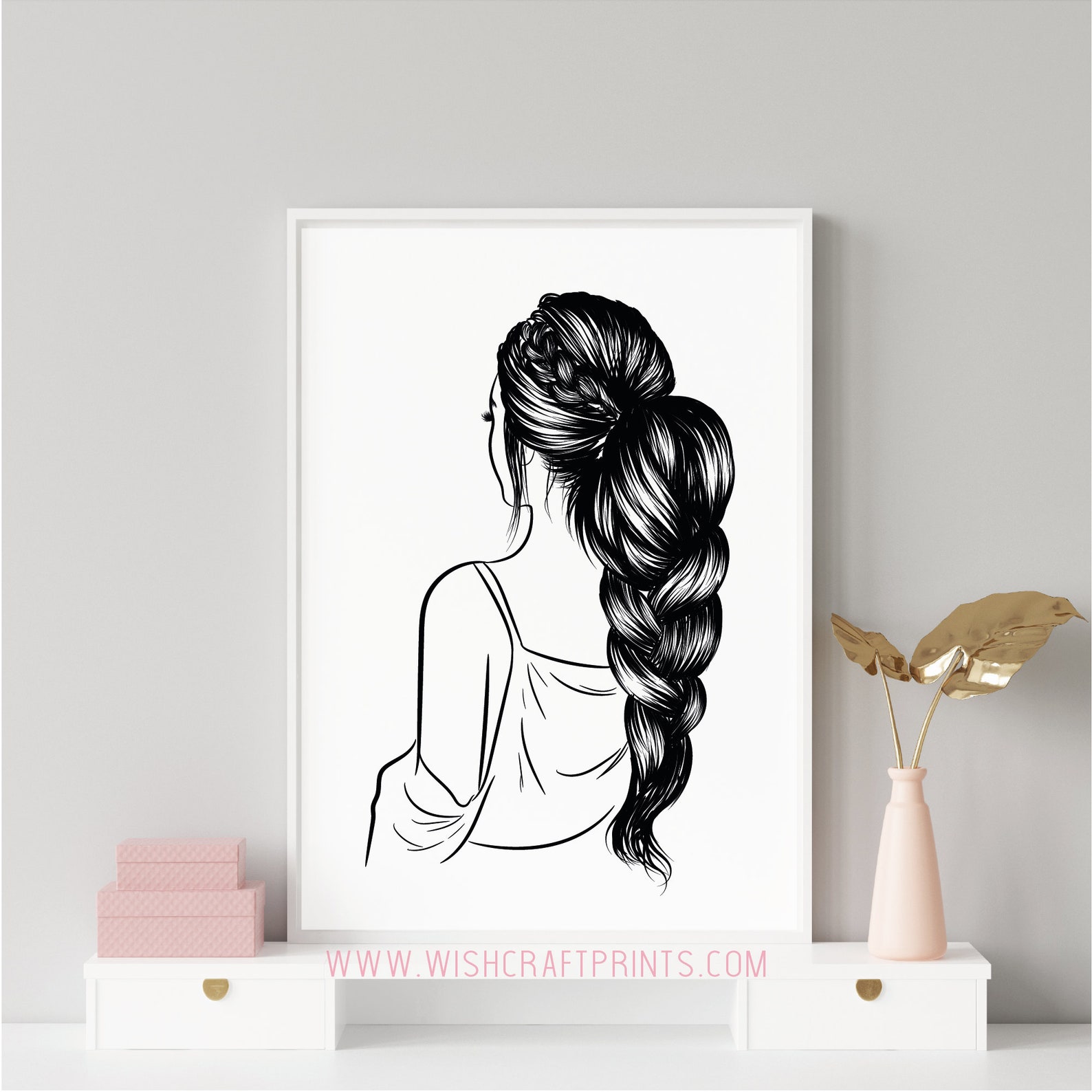 Set of 3 Hair Extensions Hairdressing Salon A4 A3 Wall Art - Etsy UK