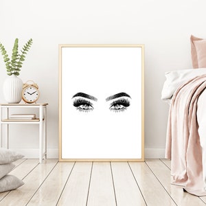 Lash Brow Art Beauty Salon A4 A3 Poster Print unframed - Etsy UK