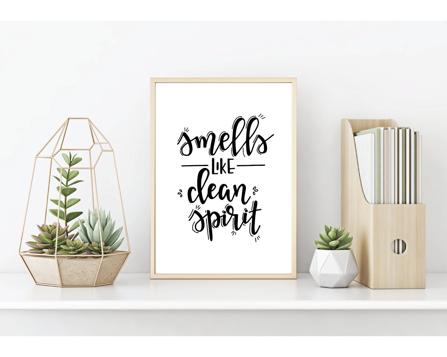 Smells Like Clean Spirit Funny Laundry Quote Utility Room A4 | Etsy