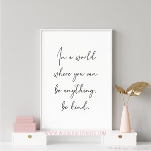 Be Kind Mental Health Quote A4 A3 Poster Print Wall Art unframed - Etsy UK
