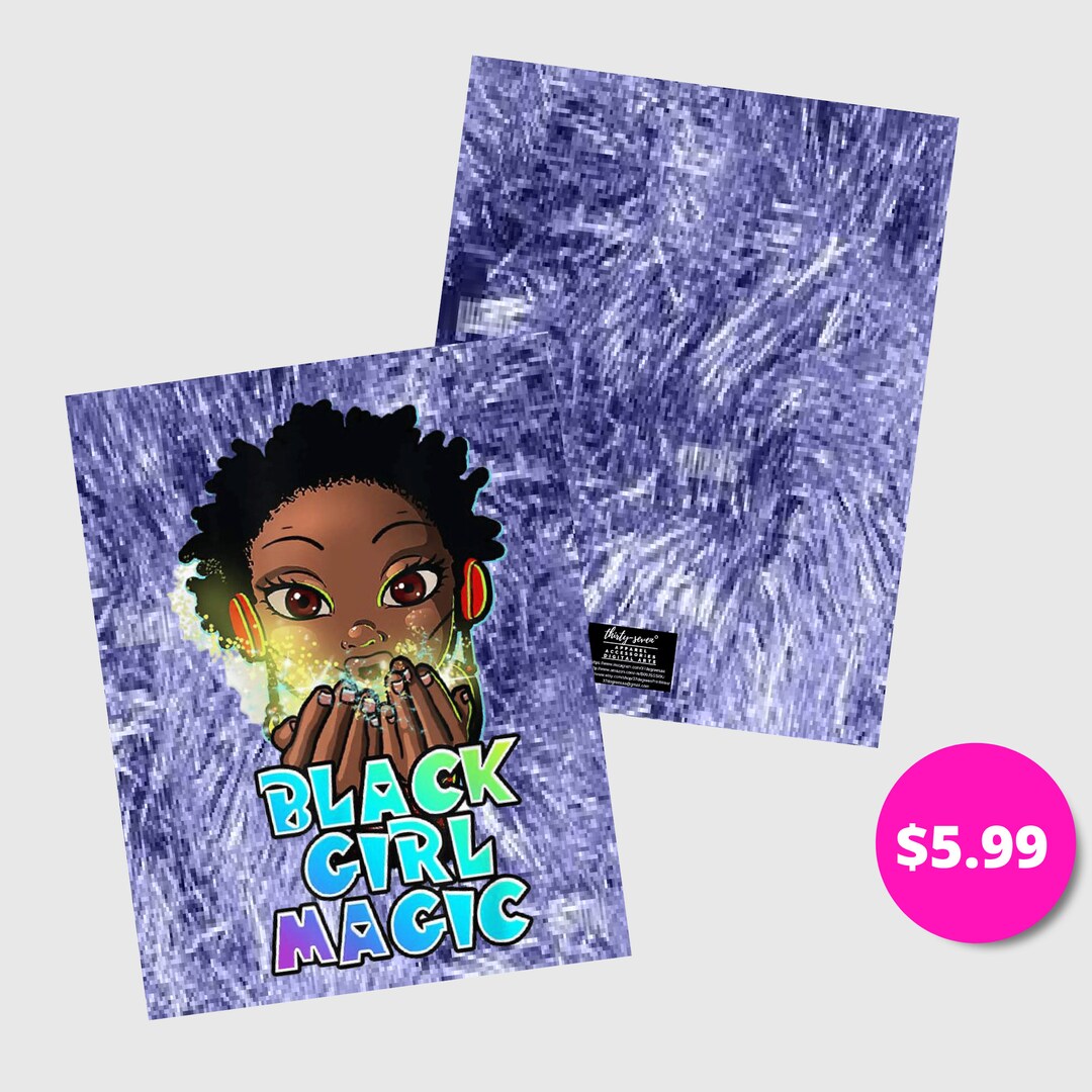 PRINTABLE Very Peri Black Girl Magic Planner Cover Printable - Etsy