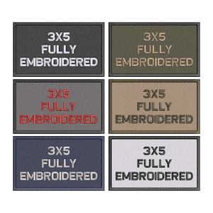 100% Fully Embroidered 3X5 Inch Custom Designed Patch - Embroidered ...