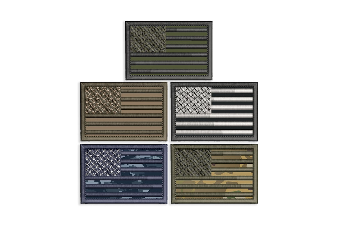 USA Flag 3x2 Morale Patch Embroidered Sew on OR Hook Fastener - Etsy