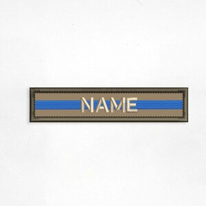 Name Tape - Thin Blue/red Line Embroidered Patch With Sew on or Hook ...