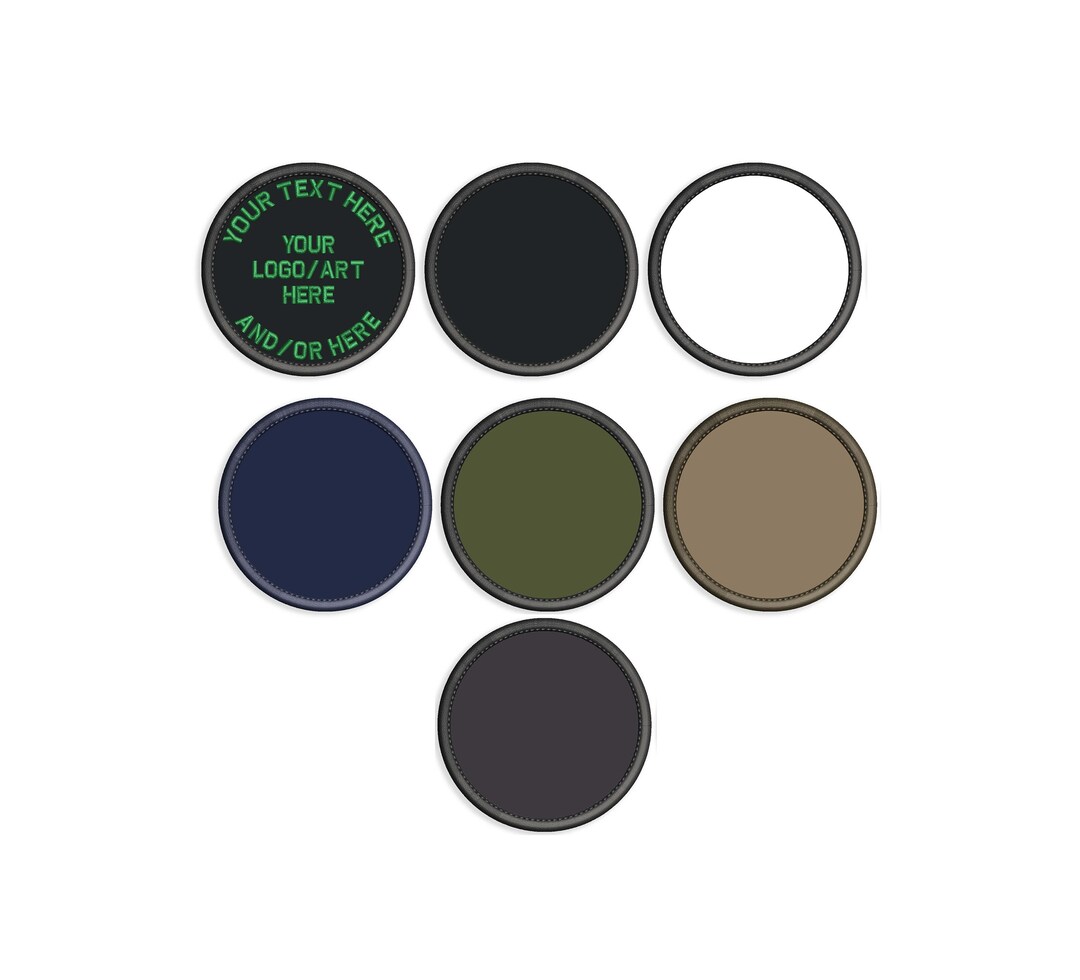 100% Fully Embroidered 2 Inch Round Patch Custom Embroidered With Sew ...