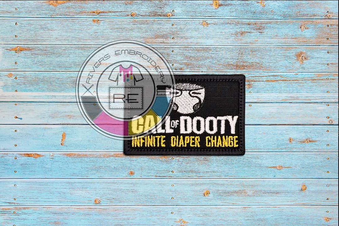 Call of Dooty Parent Diaper Bag Patch Funny Morale 2X3 Inch Embroidered ...