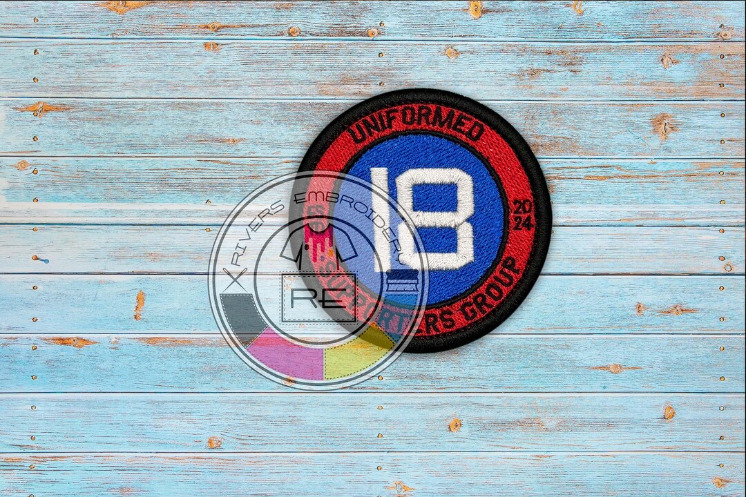 3 Inch Round Patch - 100% Fully Embroidered With Sew on or Hook ...