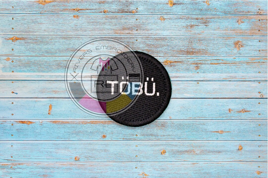 100% Fully Embroidered 2 Inch Round Patch Custom Embroidered With Sew ...