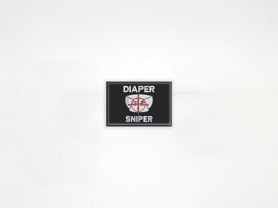 Tactical Dad Life Diaper Sniper Embroidered Patch 3x2 Inch Sew On/hook ...