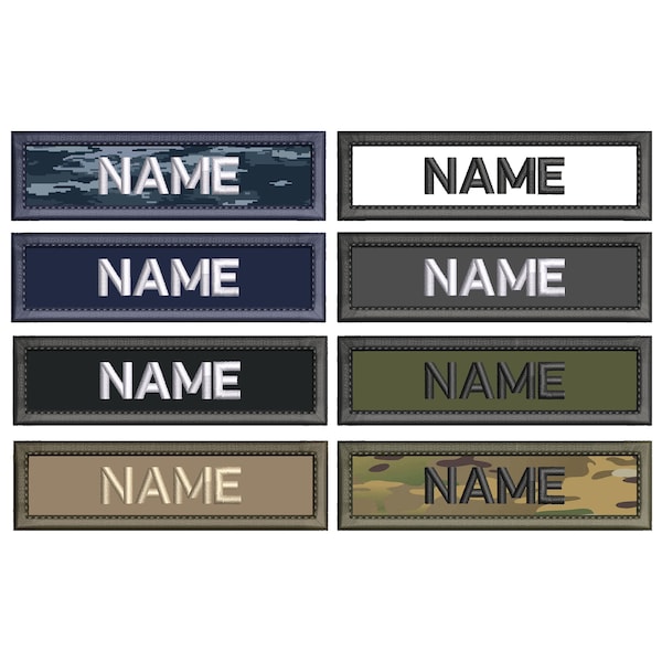 Embroidered Name Tag - Etsy