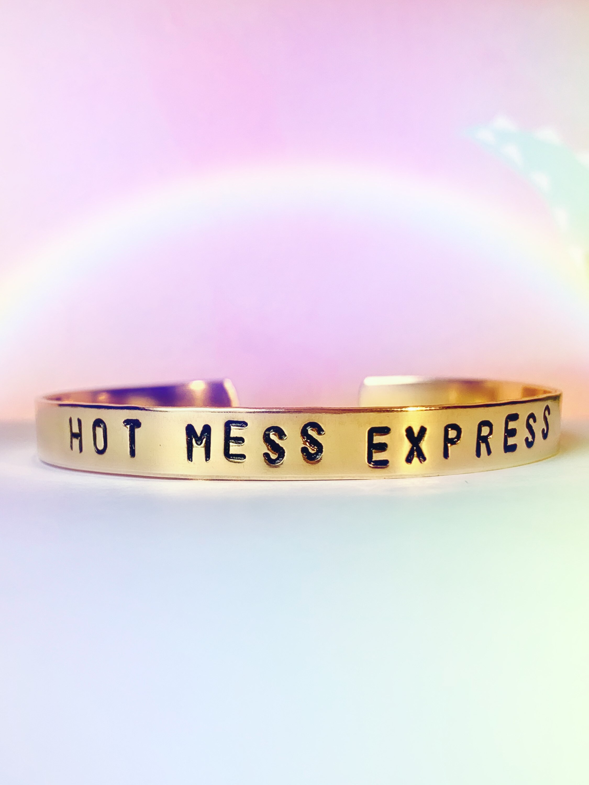 Hot Mess Express Hand Stamped Bracelet Inspirational - Etsy