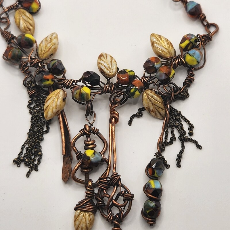 Wire Bead Necklace - Etsy