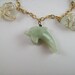 Mermaid Beauty Jade Dolphin and Sea Glass Necklace With Gold Wire Wrap ...