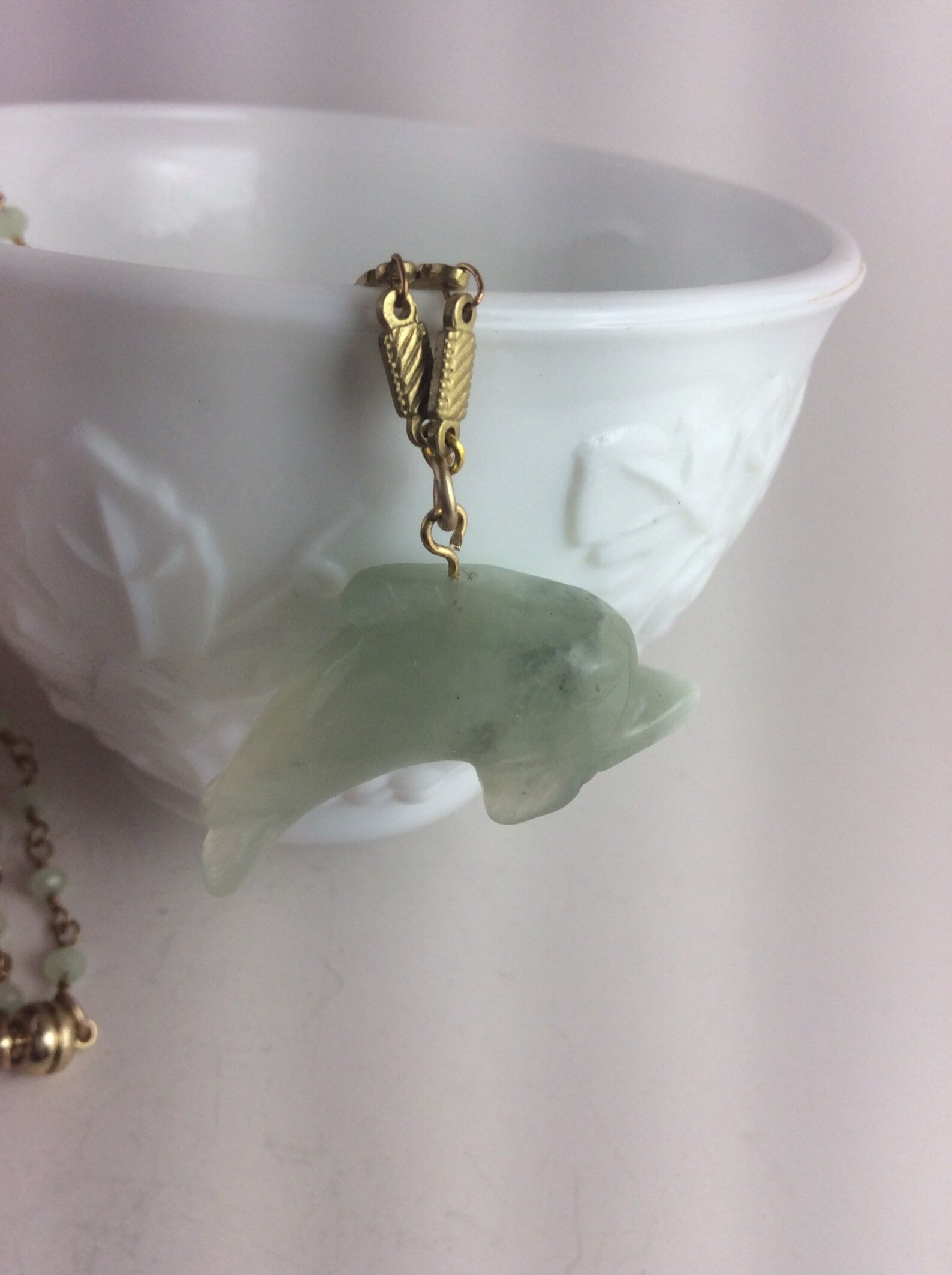 Beach Inspired New Jade Dolphin Pendant Necklace With Jade - Etsy