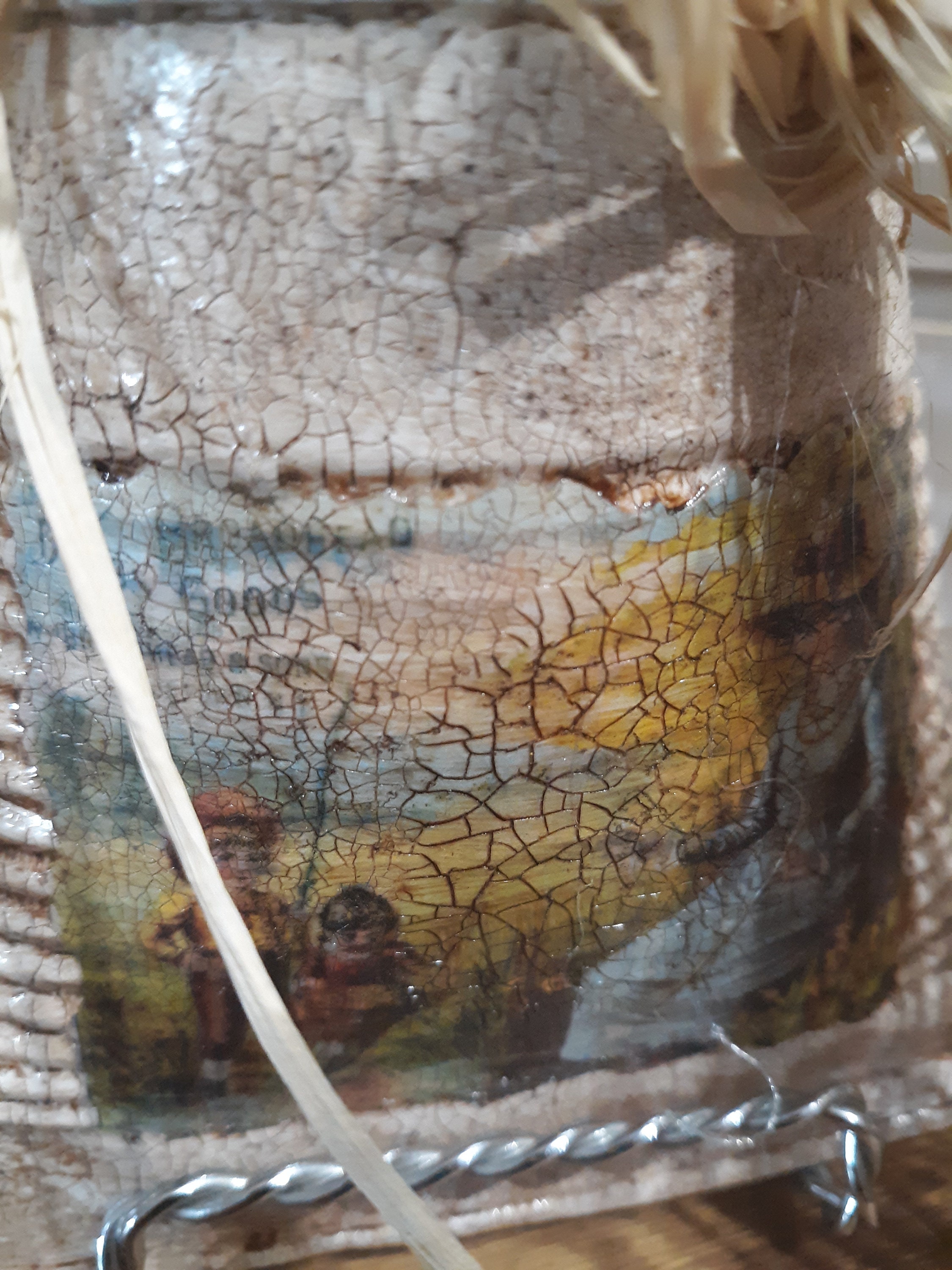 Tin Can Pocket Posy With Decoupage and Crackle Finish, Floral ...