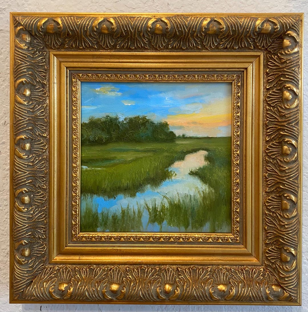 For the Beauty of the Earth- an Original Oil Painting on 6x6 Framed in ...