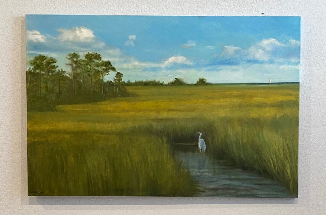 The Wonder of the Marsh- This Original Oil Painting 24x36 is Unframed ...