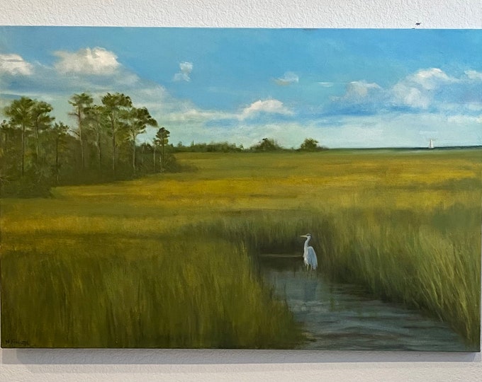 Original Oil Lowcountry Marsh Painting Coastal Decor - Etsy