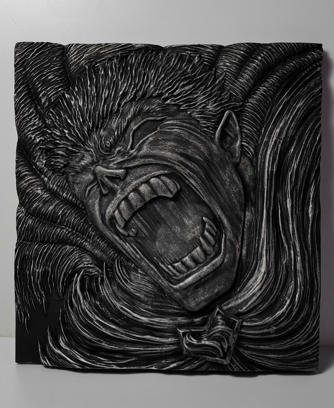 Bas-relief With Guts Metal Effect Fan Art - Etsy