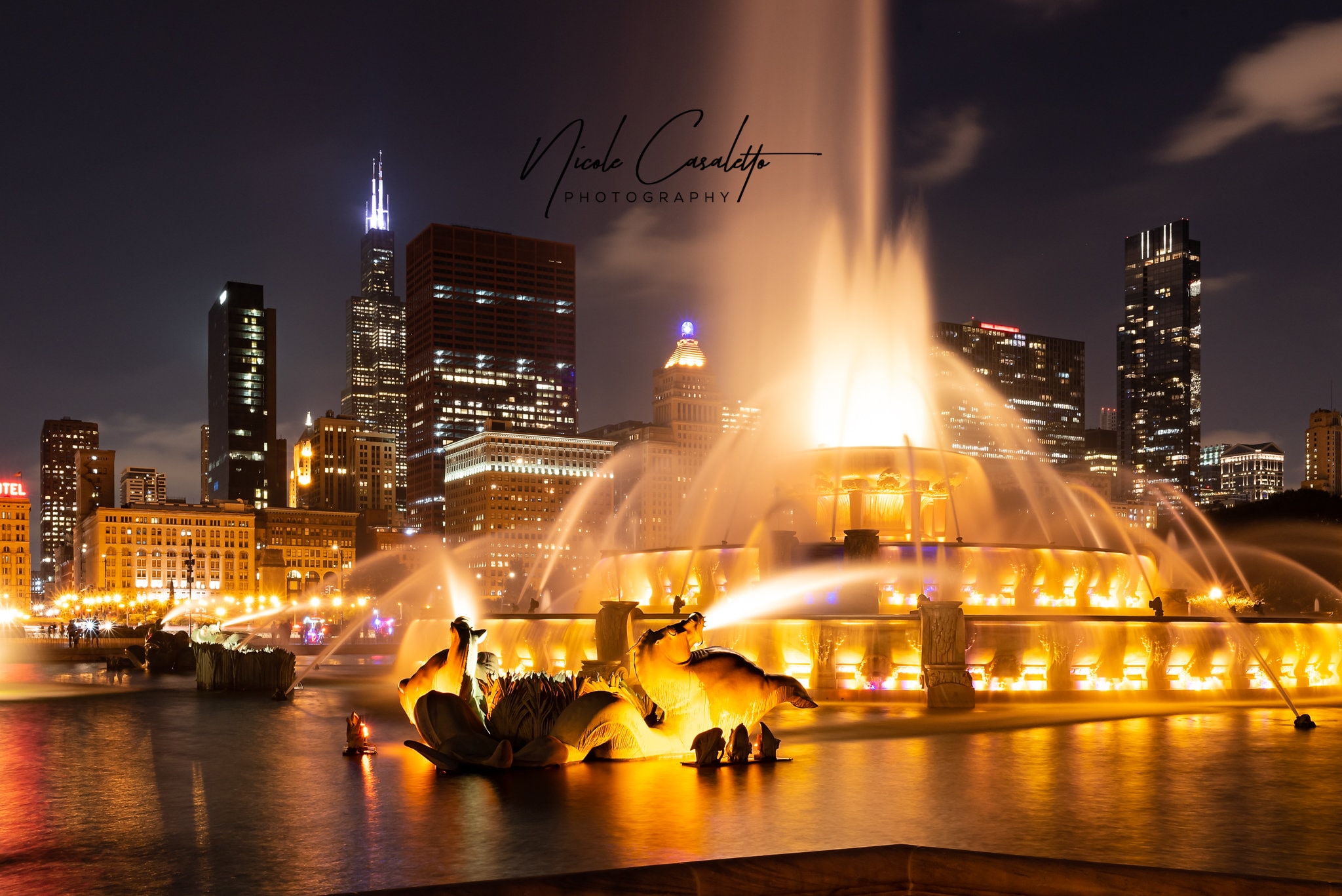Chicago Il At Night