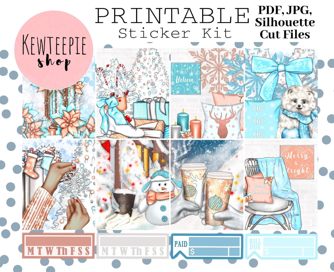 PRINTABLE Planner Sticker Kit | Christmas Decorations Printable Planner ...