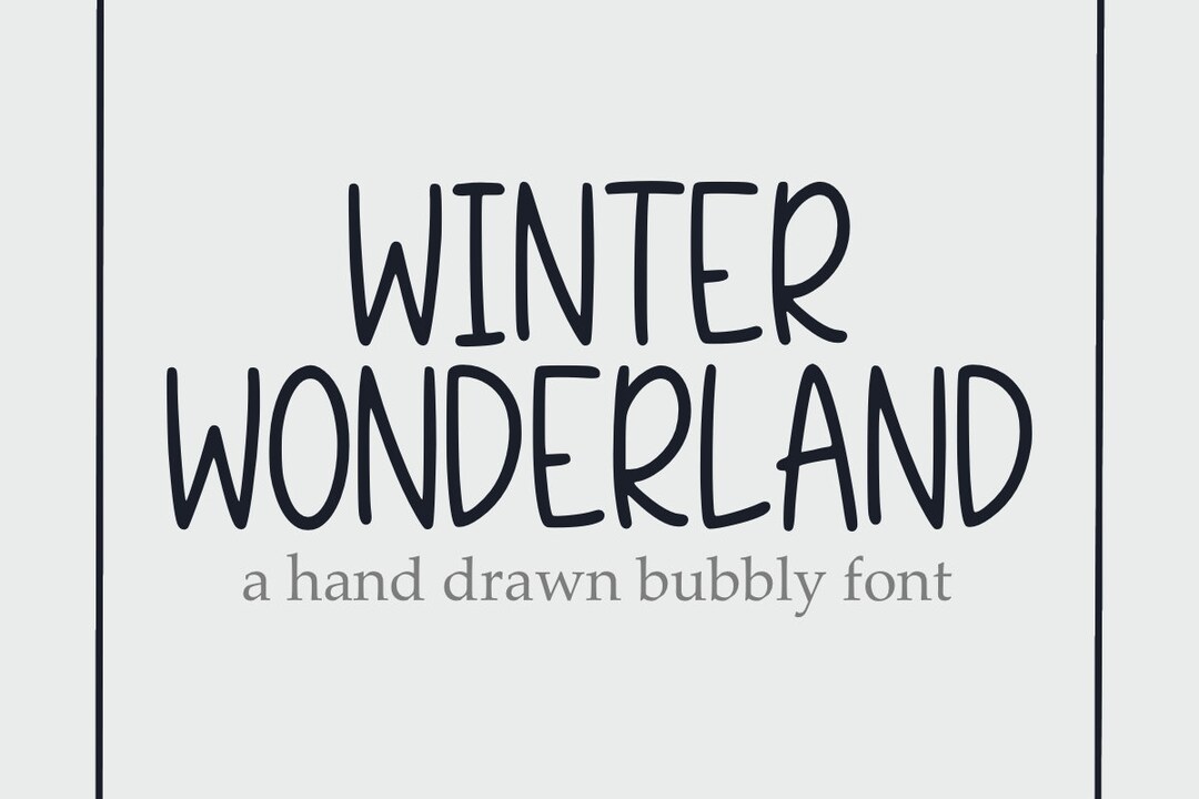 Winter Wonderland Font | Handwritten Font | Hand Drawn Font | Cute ...