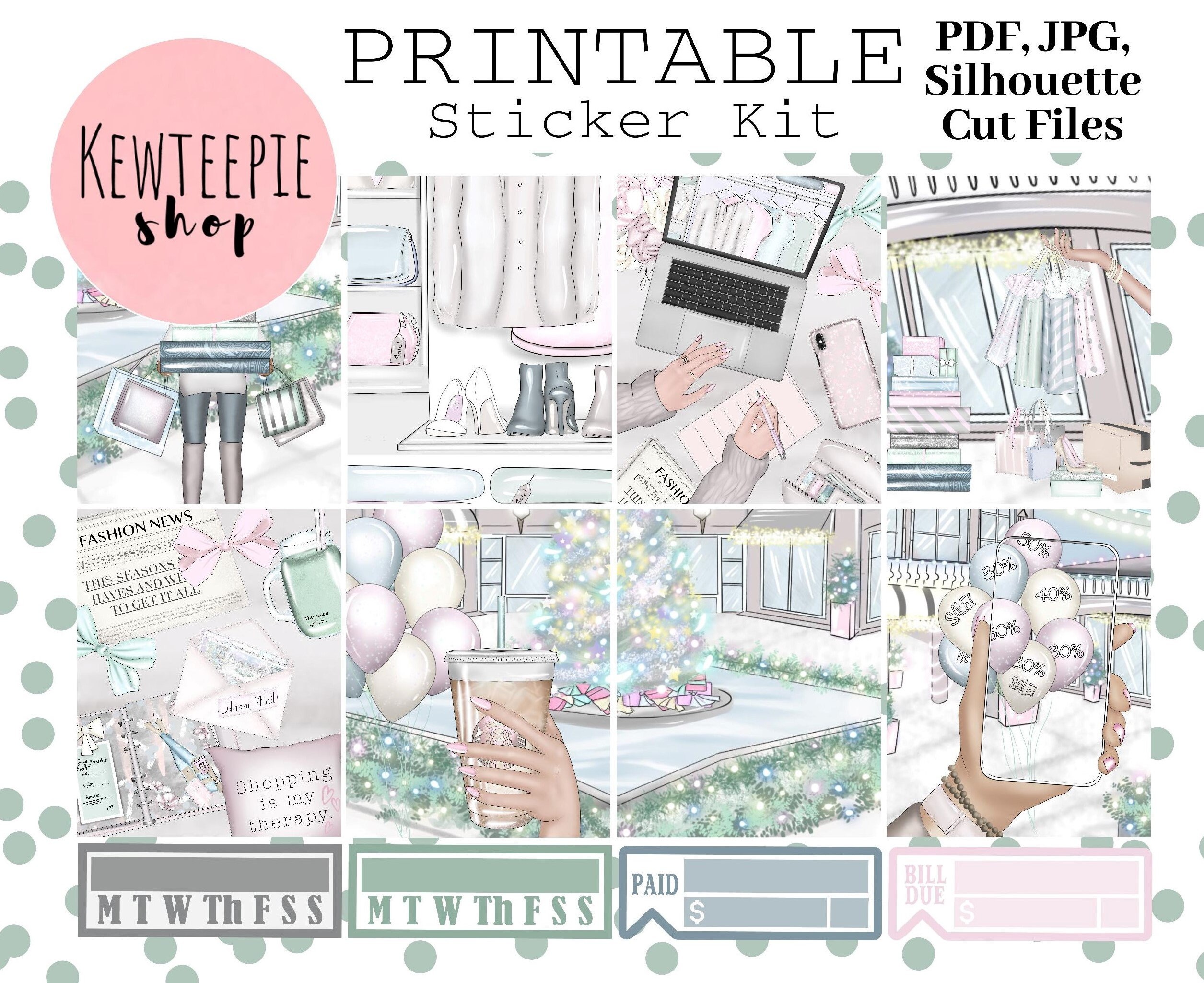 PRINTABLE Planner Sticker Kit Take Me to the Store Printable | Etsy