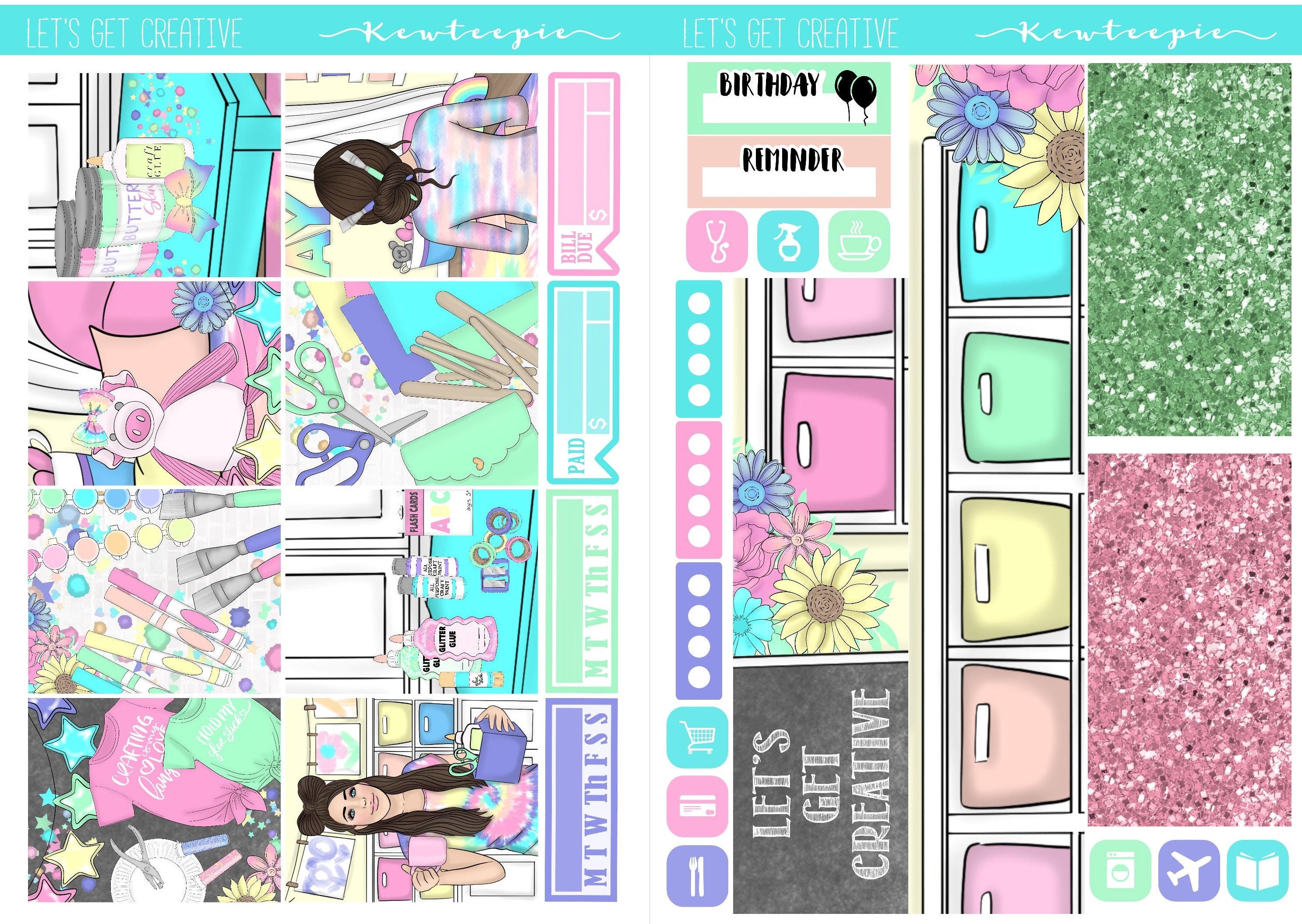 PRINTABLE Planner Sticker Kit | Let's Get Creative Printable Planner ...