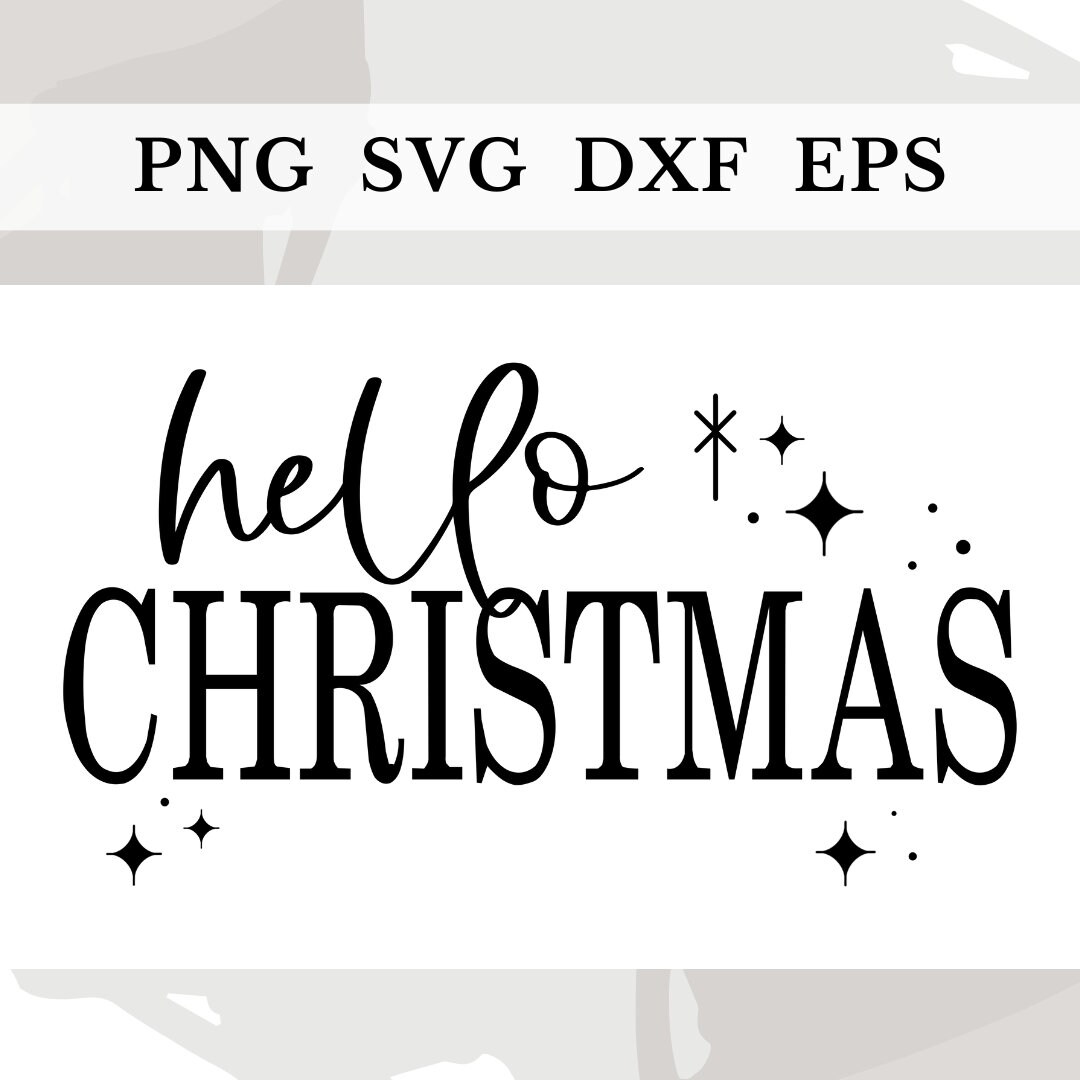 Hello Christmas SVG | Clipart | Christmas Clipart | Christmas Design ...