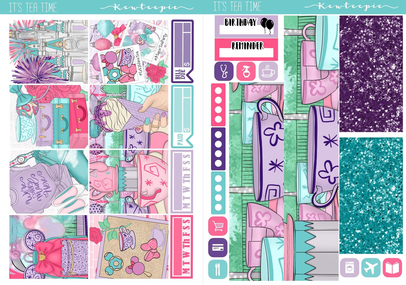 PRINTABLE Planner Sticker Kit | It's Tea Time Printable Planner ...