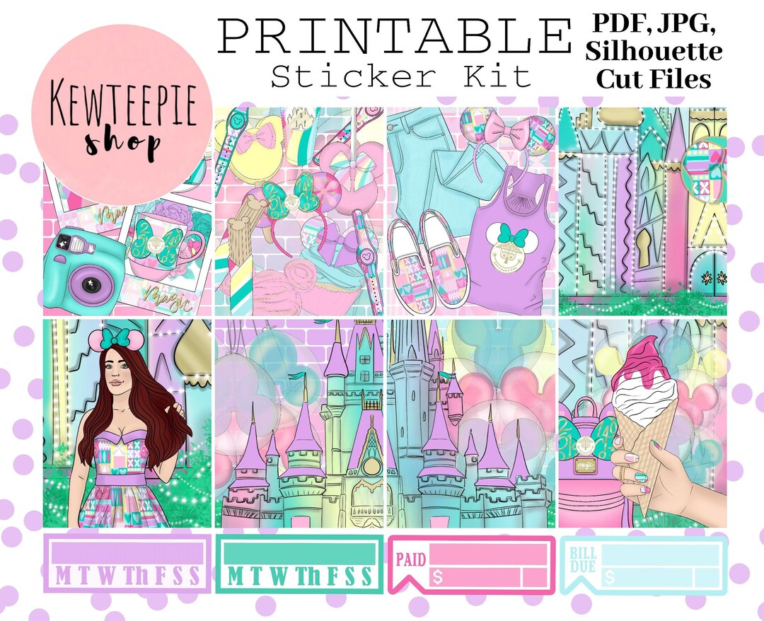 PRINTABLE Planner Sticker Kit | Pastel Wonderland Printable Planner ...