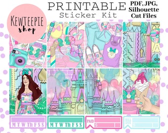 Printable Planner Stickers Weekly Sticker Kit Moonlight - Etsy