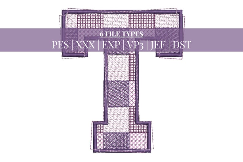 Patchwork Letter T Embroidery Design | Alphabet Letters Embroidery File ...