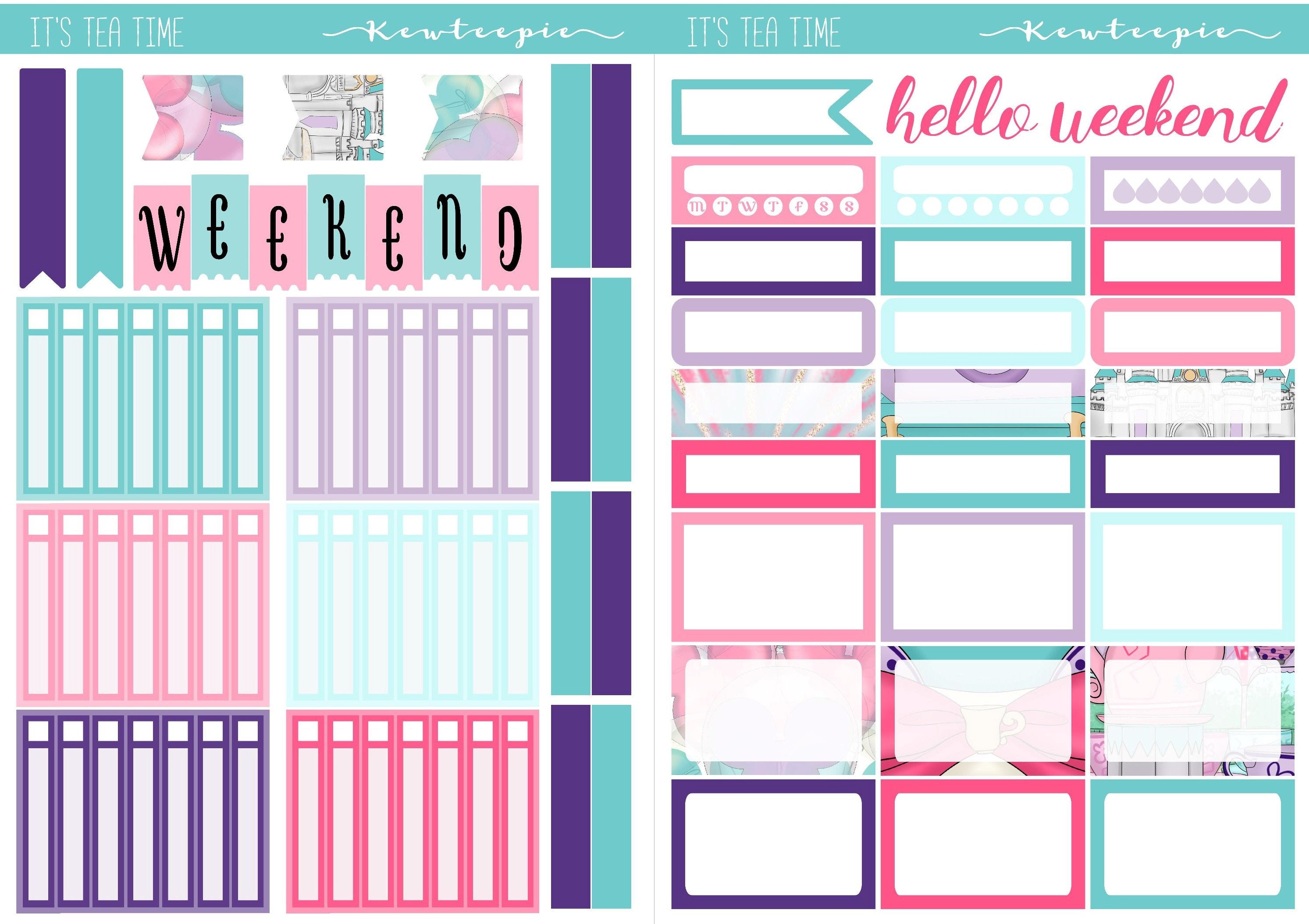 PRINTABLE Planner Sticker Kit | It's Tea Time Printable Planner ...