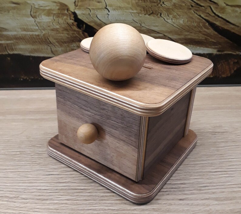 Montessori Infant Imbucare Box Ball and Coin 2in1 Montessori - Etsy