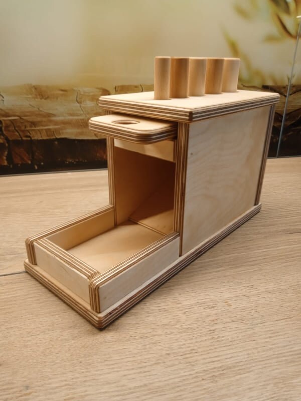 Toys & Games Baby & Toddler Toys Montessori Cylinder post box Wooden ...