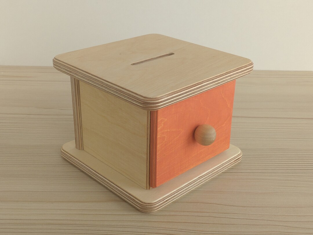 Montessori Coin Box, Baltic Birch Wood, Educational Toy - Etsy