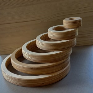 Wooden Circles Set Toy, Size Sorting Rings Toy, Educational Learning ...