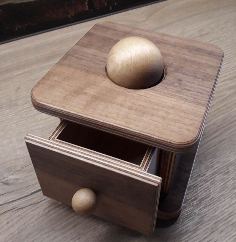 Montessori Infant Imbucare Box Ball and Coin 2in1 Montessori - Etsy