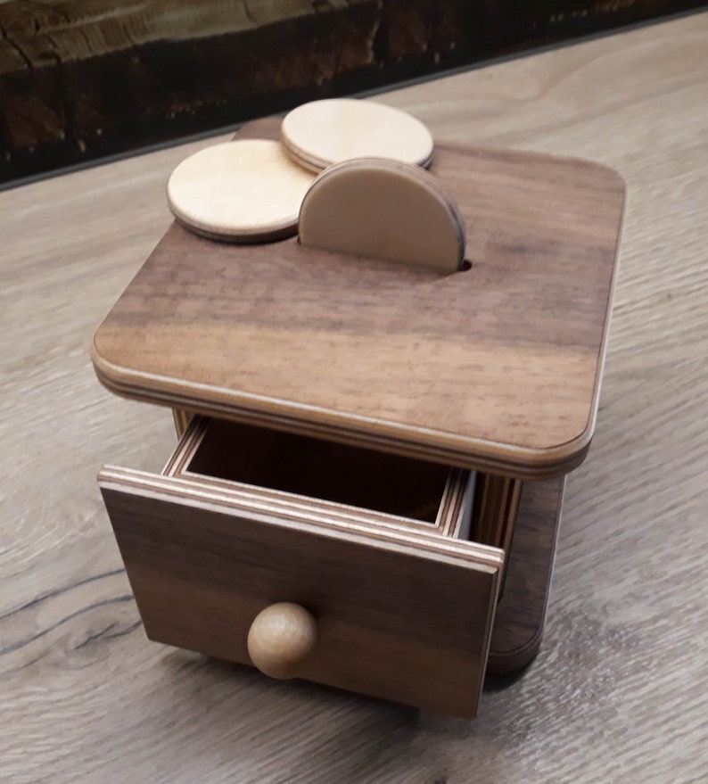 Montessori Infant Imbucare Box Ball and Coin 2in1 Montessori - Etsy