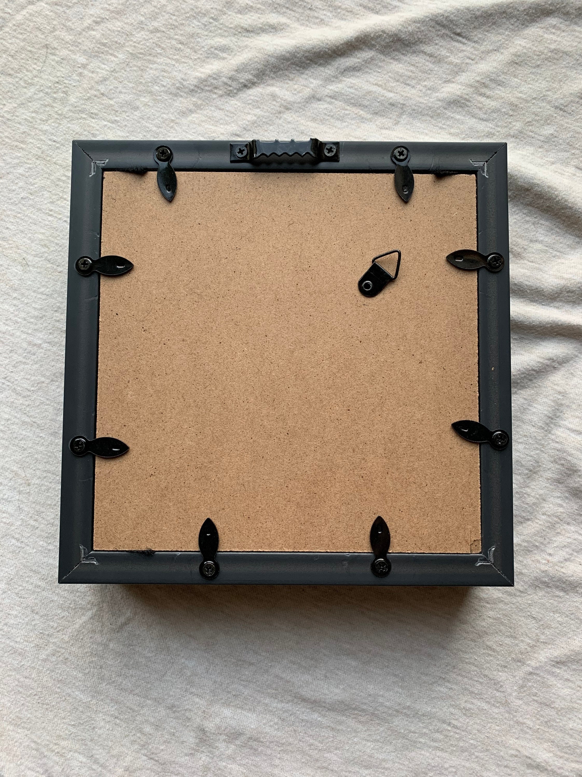 6 X 6 Shadow Box & Glass With Polymer Clay Sculpture. This is a ...