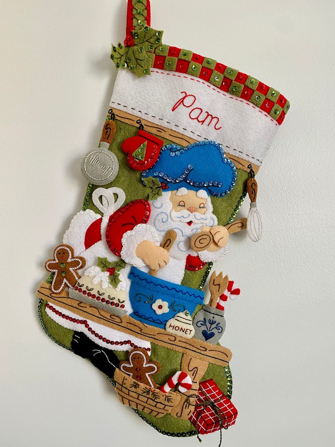 Bucilla Christmas Stocking, Felt Stocking, Christmas Stocking, Santa ...