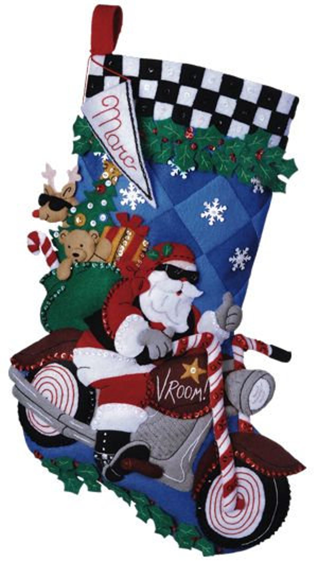 Bucilla Christmas Stocking, Felt Stocking, Christmas Stocking, Cruising ...