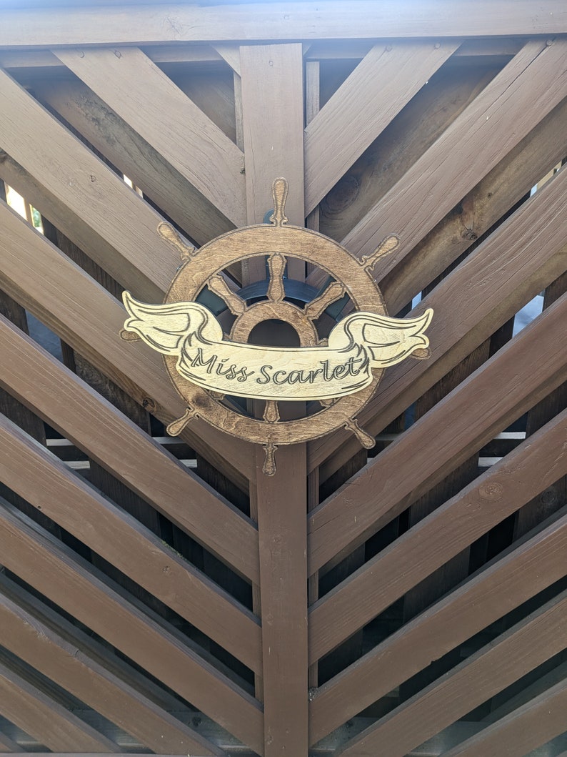 Personalized Ship's Wheel Hose Hanger: Nautical Neatness - Etsy