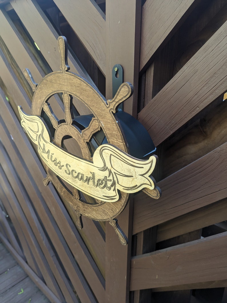 Personalized Ship's Wheel Hose Hanger: Nautical Neatness - Etsy