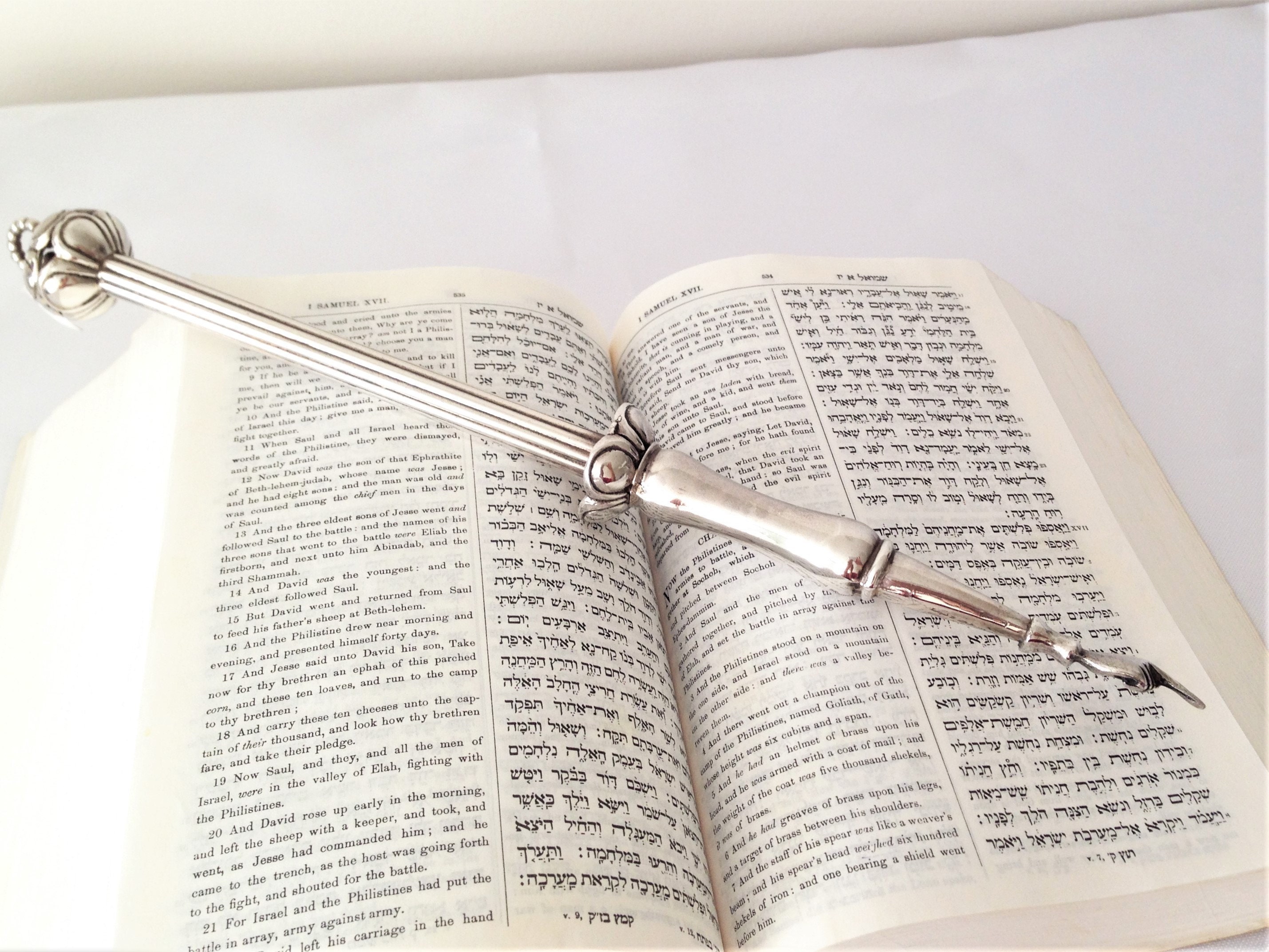 Vintage Sterling Silver Yad Torah Pointer Collectible Judaica Israel ...